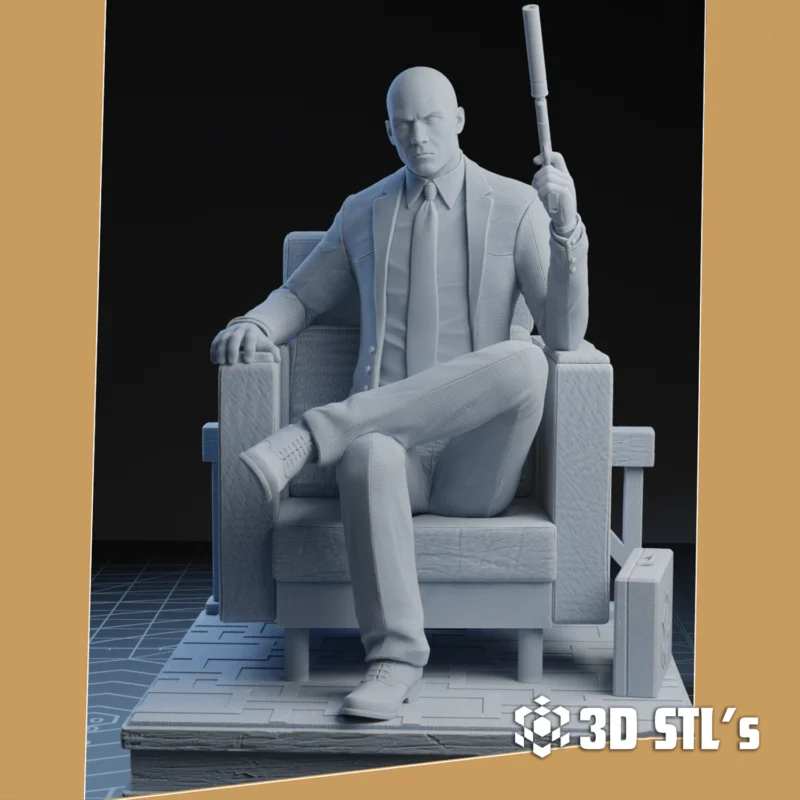 Hitman STL File 3D Print Model epic - 3D STLs