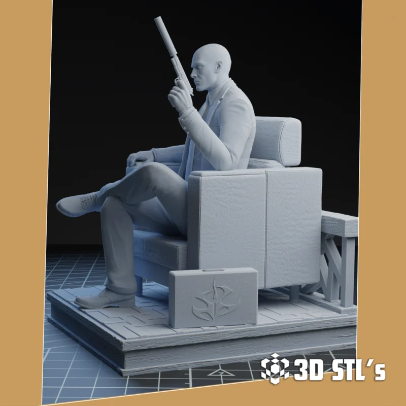 Hitman STL File 3D Print Model epic - 3D STLs