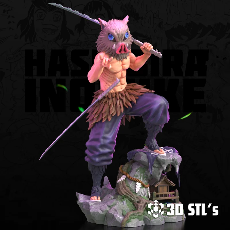 Inosuke Hashibira STL File 3D Print epic Model - 3D STLs