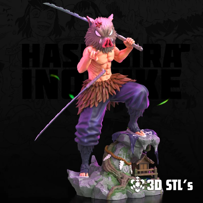Inosuke Hashibira STL File 3D Print epic Model - 3D STLs