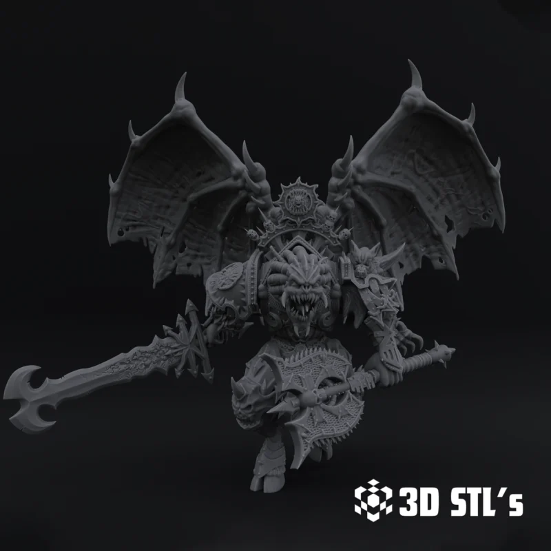 Angry Demon Warhammer STL File 3D Print Epic Model - 3D STLs