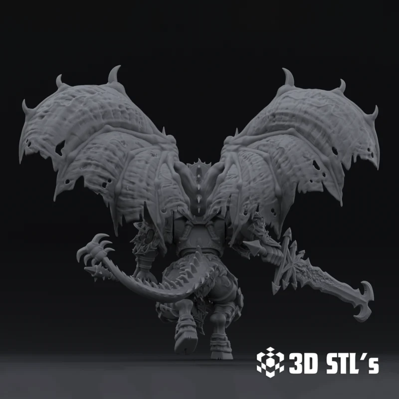 Angry Demon Warhammer STL File 3D Print Epic Model - 3D STLs