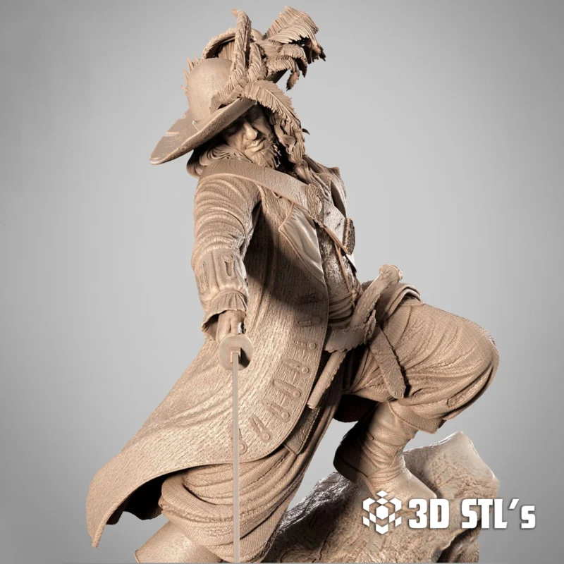Hector Barbossa STL File 3D Print Epic Model - 3D STLs