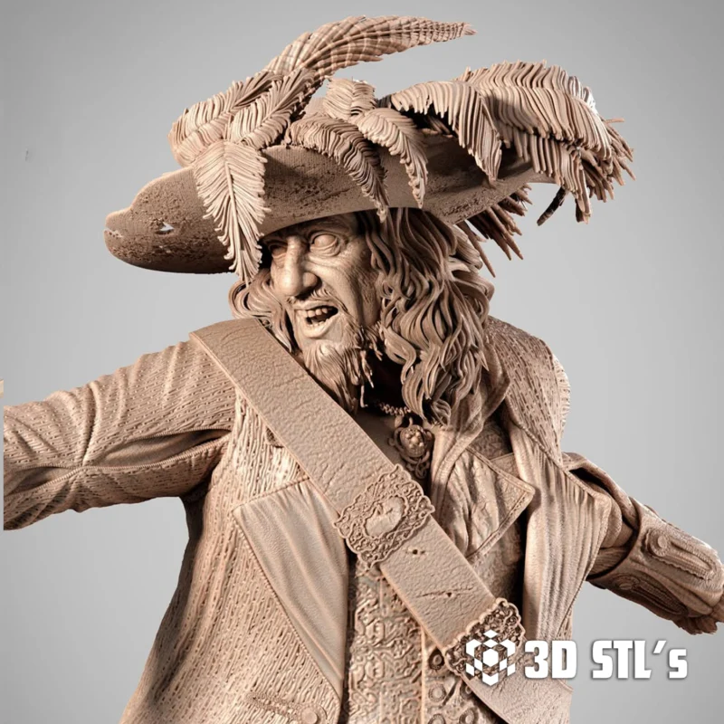 Hector Barbossa STL File 3D Print Epic Model - 3D STLs