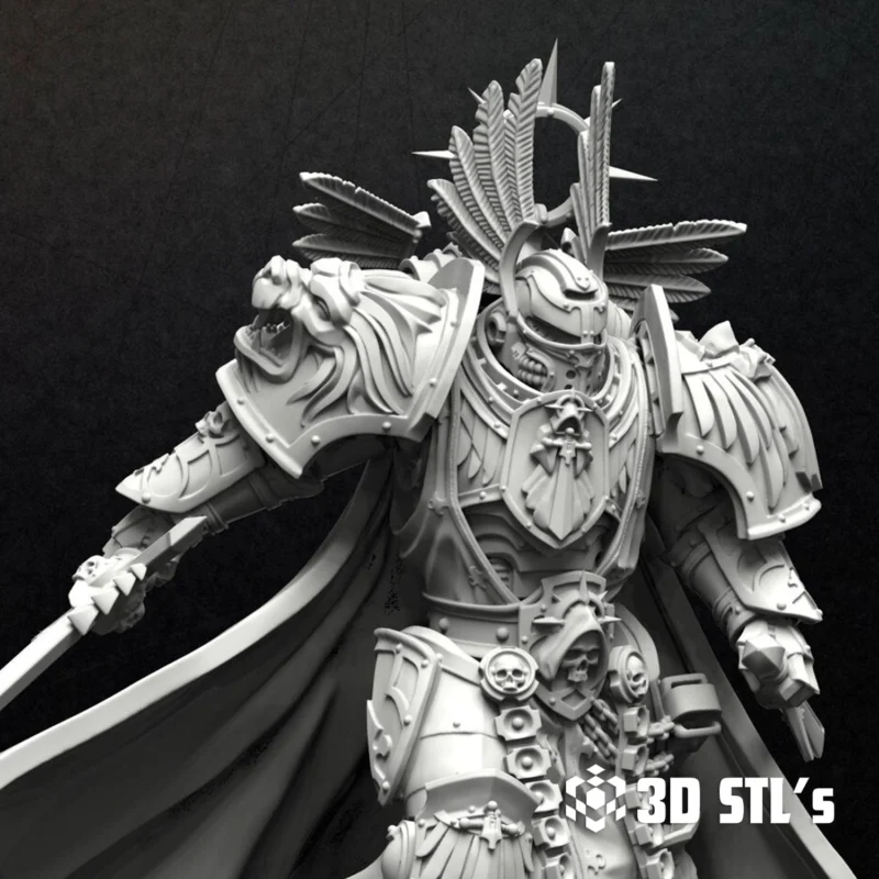 Paladin Lion El Johnson Warhammer STL File 3D Print Epic Model - 3D STLs