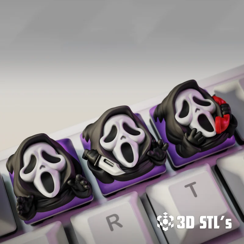 Scream Keycaps STL File 3D Print Epic Models - 3D STLs