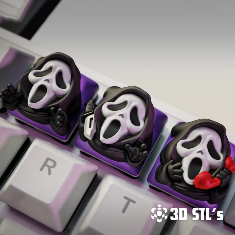 Scream Keycaps STL File 3D Print Epic Models - 3D STLs