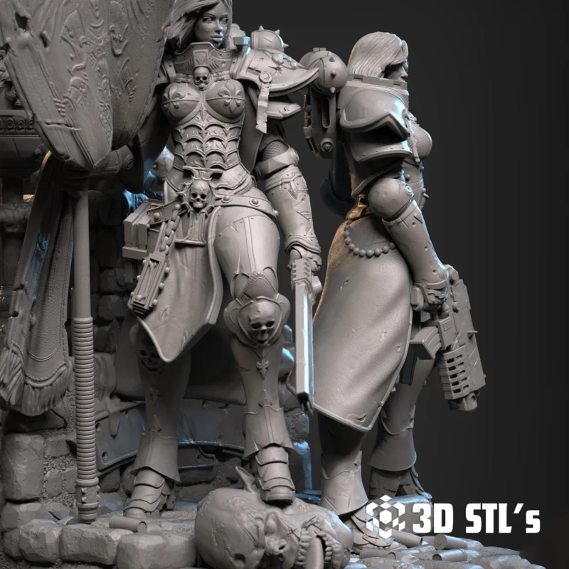 Sisters of Battle STL File 3D Print Epic Models Warhammer 40K - 3D STLs
