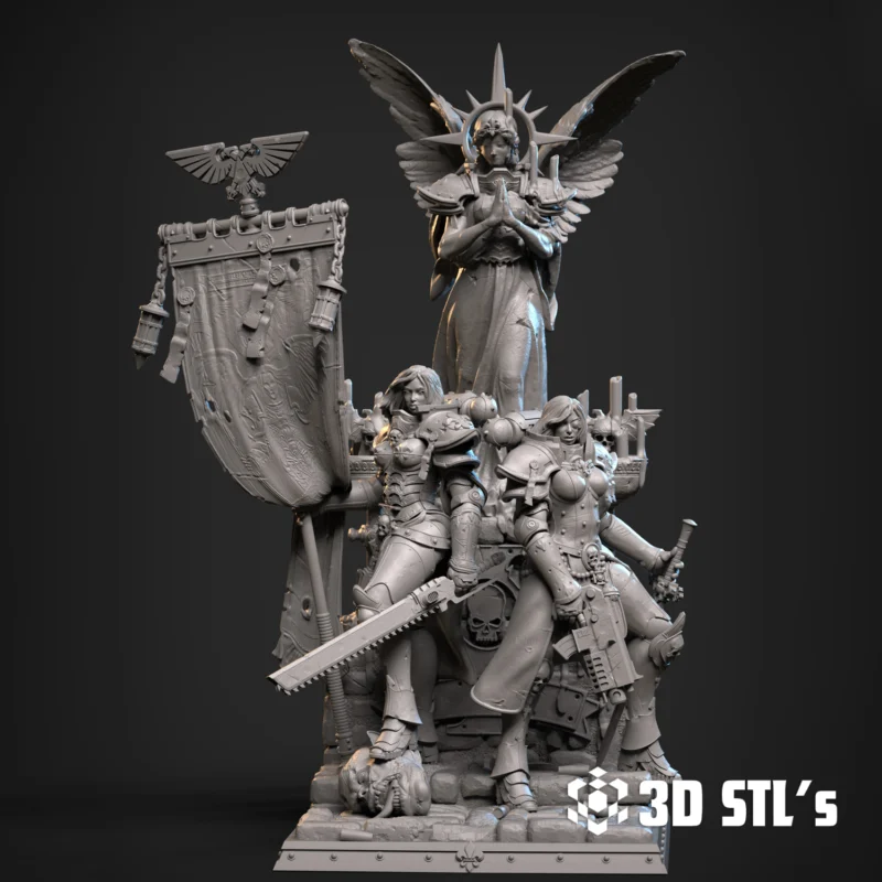 Sisters of Battle STL File 3D Print Epic Models Warhammer 40K - 3D STLs