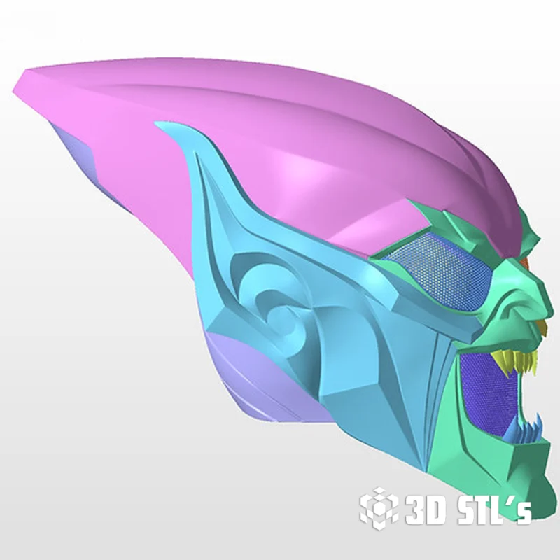 Green Goblin Helmet STL File 3D Printing Epic Model - 3D STLs