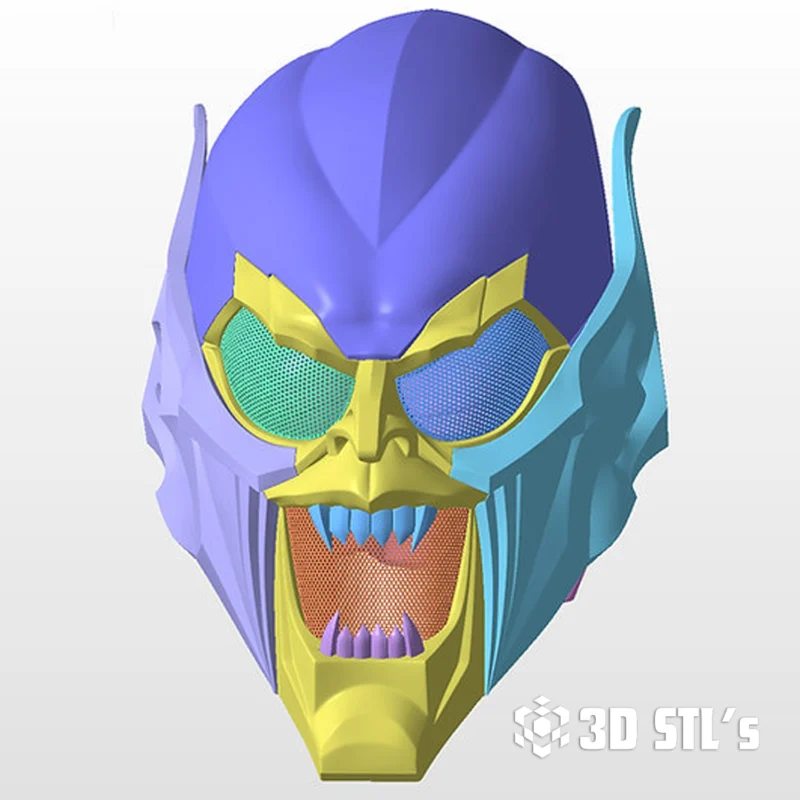 Green Goblin Helmet STL File 3D Printing Epic Model - 3D STLs