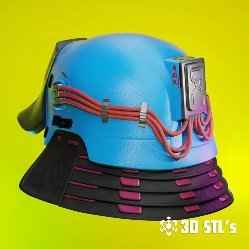 Cyberpunk Kabuto Helmet STL File 3D Printing Epic Model - 3D STLs