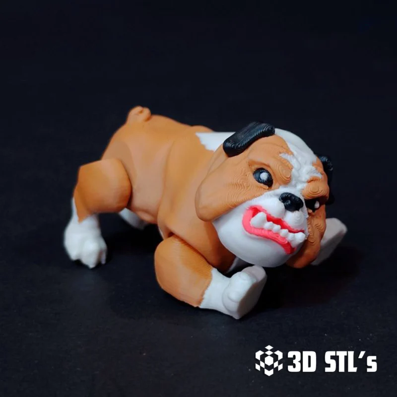 Articulated Bulldog STL 3MF Files 3D Print Epic Model - 3D STLs
