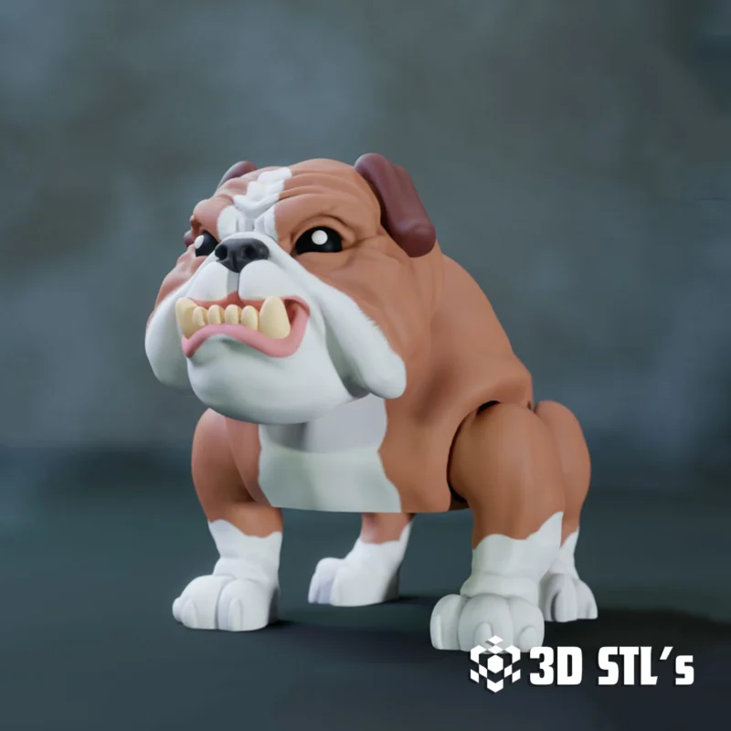 Articulated Bulldog STL 3MF Files 3D Print Epic Model - 3D STLs