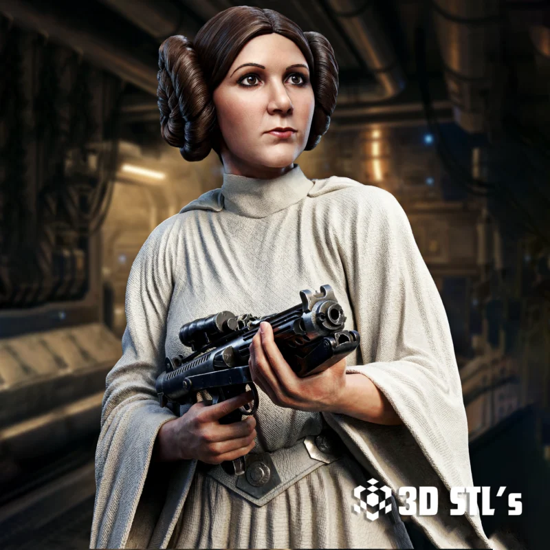 Leia Organa STL 3D Printing Epic Model - 3D STLs