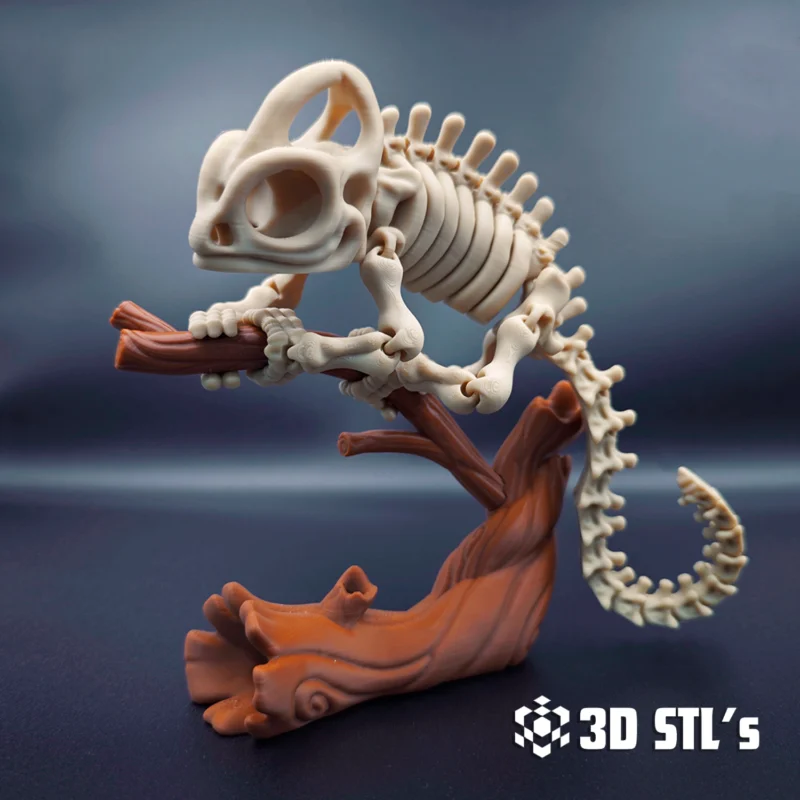 Skeleton Chameleon STL Files 3D Printing Epic Model - 3D STLs
